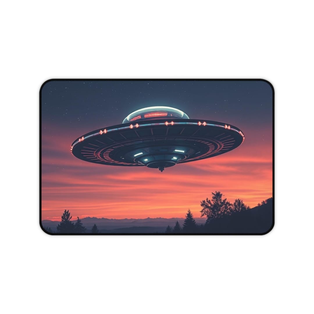 UFO Desk Mat, Sci-fi Fantasy Office Decor, Geek Gift - Etsy