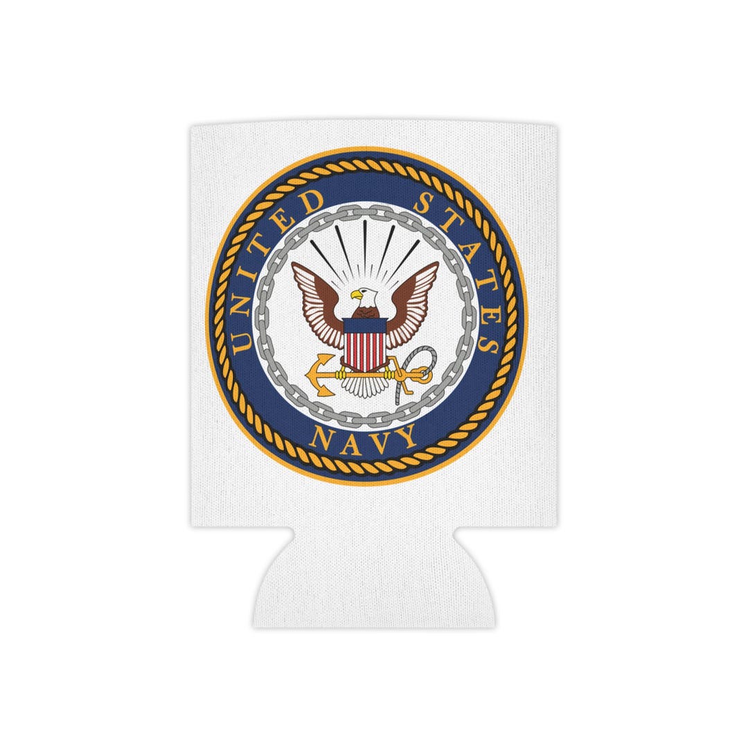 US Navy Can Cooler, Patriotic Drink Holder, Military Koozie, Veteran ...