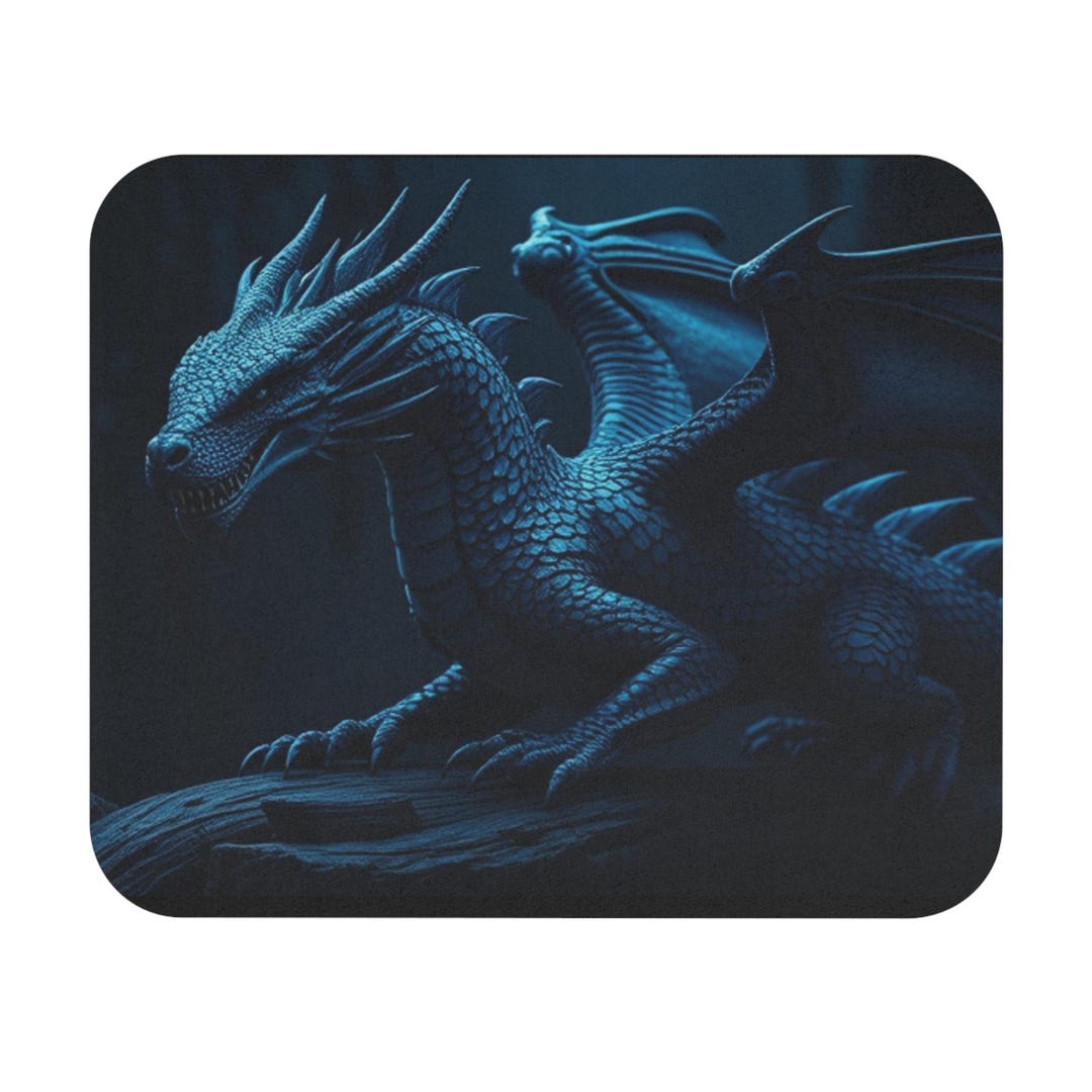 Blue Dragon Mouse Pad, Gaming Desk Accessories, Office Decor, Computer ...
