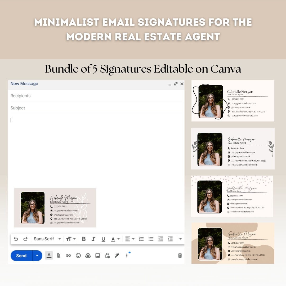 Real Estate Email Signatures Bundle - Etsy
