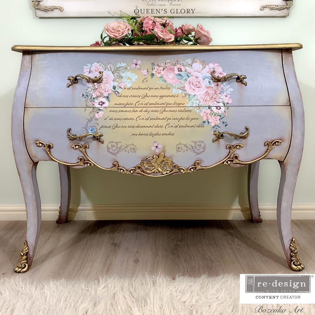 Pure Light Floral Decor Transfers- Redesign With Prima | Rub-on ...