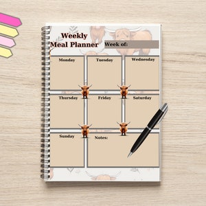 Highland Cow Planner - Etsy