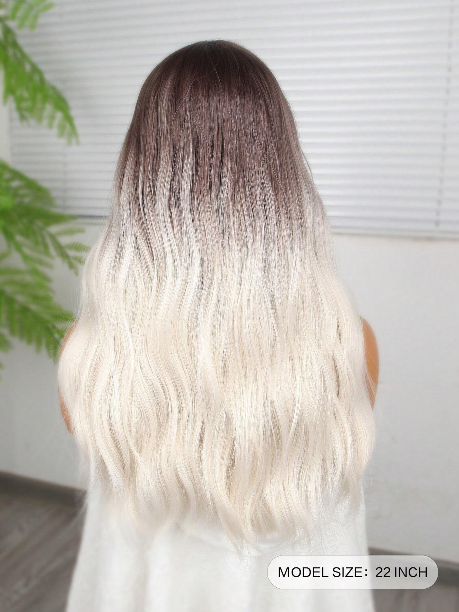 Long Curly White Wig With Bangs, Cosplay Wig, Party Wig, Halloween Wig ...