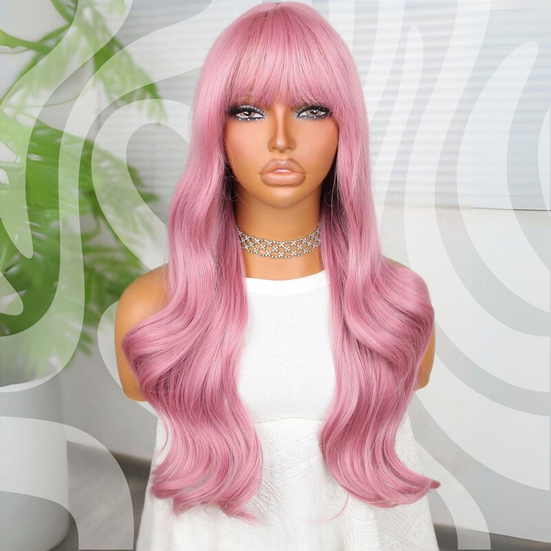 Pink Wig - Etsy