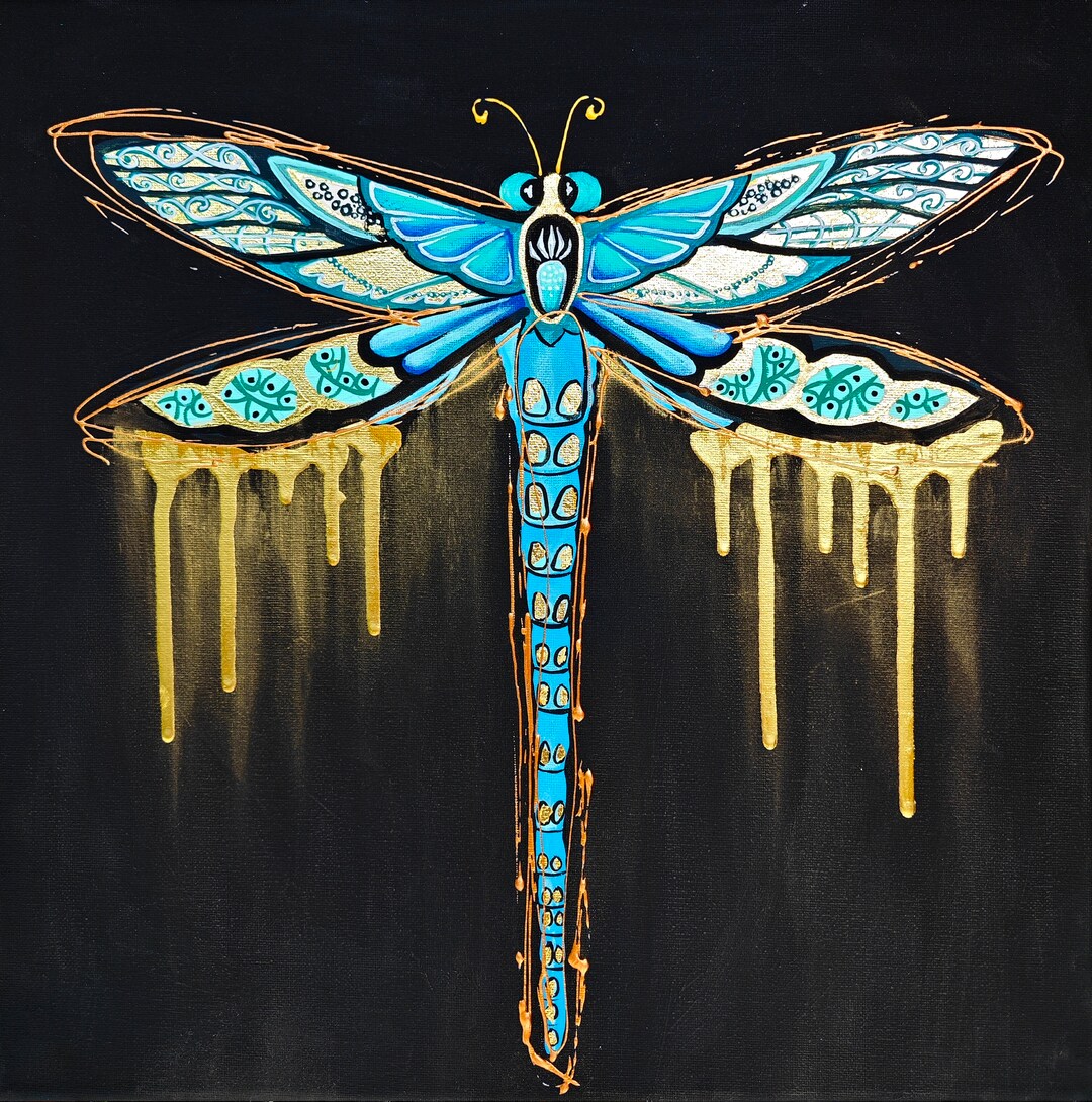 Dragonfly, Akril Paint, Painting, Art - Etsy