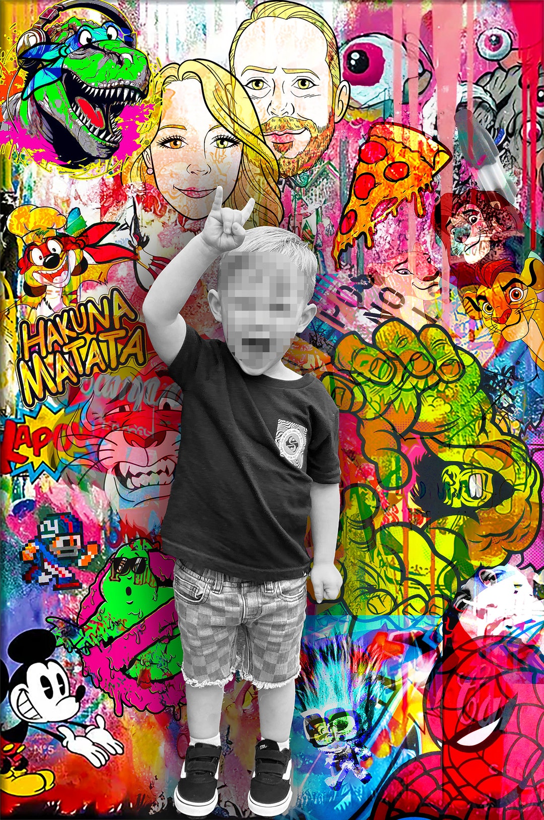 Custom Graffiti Art Mural, Custom Graffiti Canvas, Custom Graffiti ...