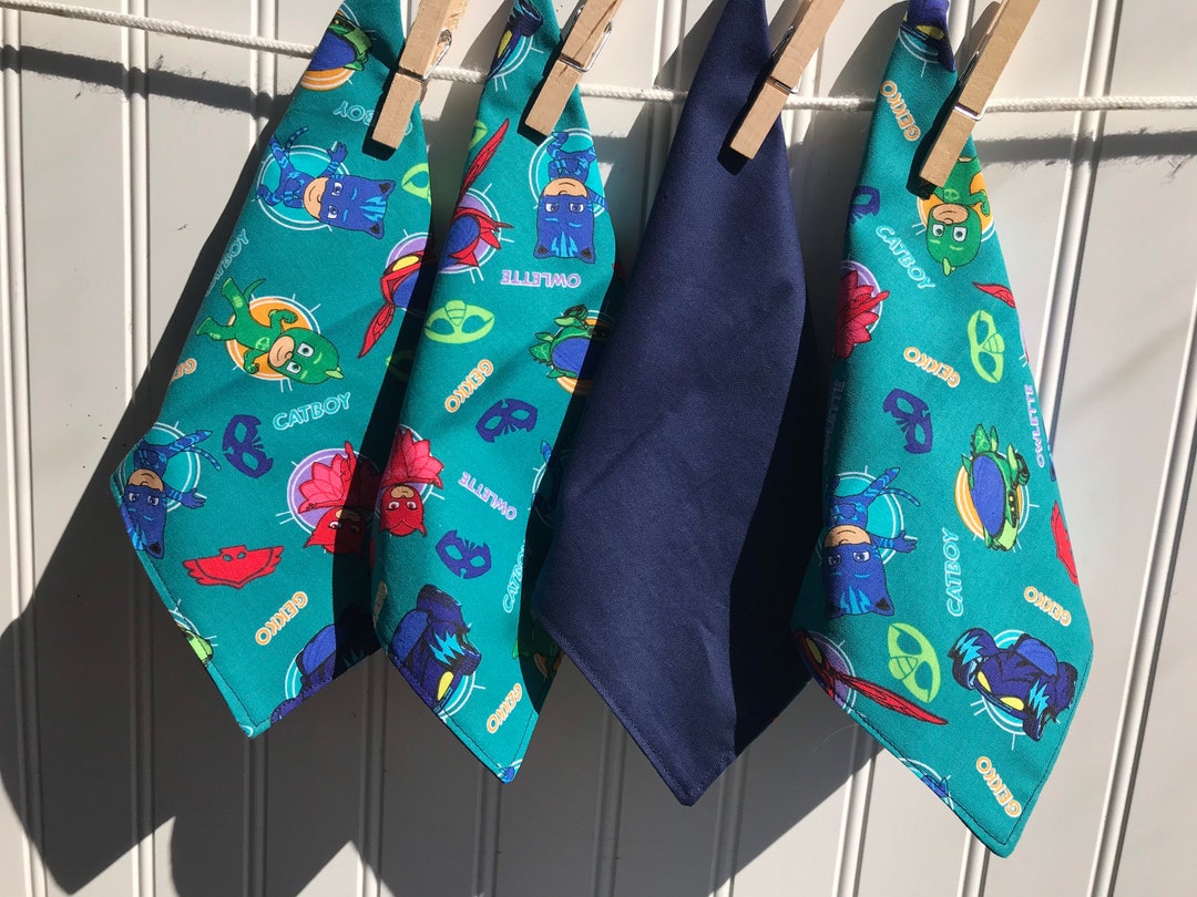 Set of 4 2 Ply Cotton 8" Cloth Napkins Colorful P J Mask Print - Etsy
