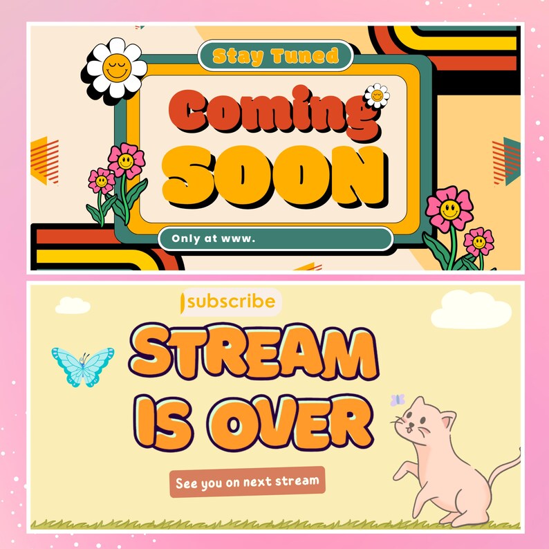 Custom Animated Stream Screens: Twitch Overlay Pack - Etsy