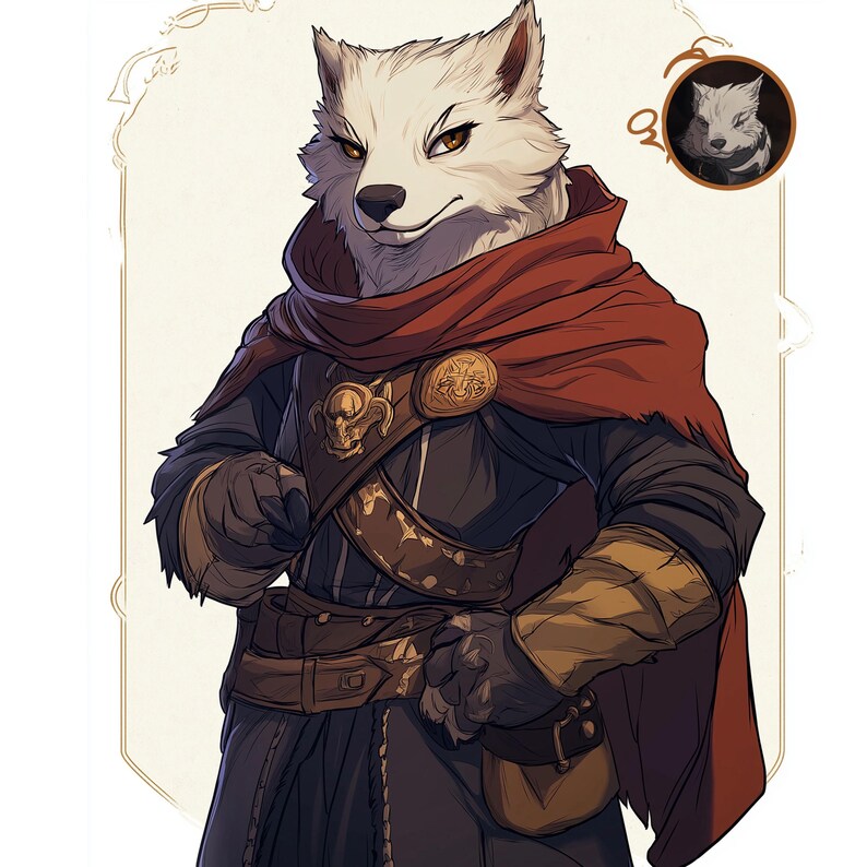 Custom DND Furry Character Art: Anime Style Commission - Etsy