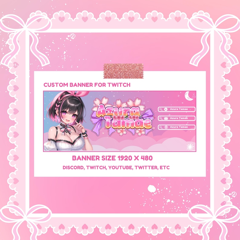 Custom Anime Twitch Banner: Chibi Style - Etsy