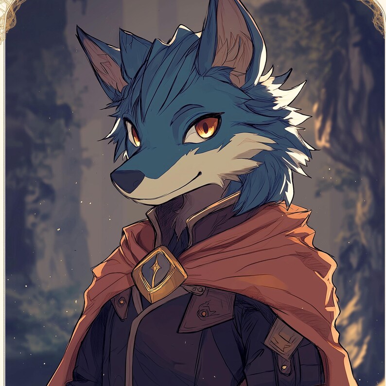 Custom DND Furry Character Art: Anime Style Commission - Etsy