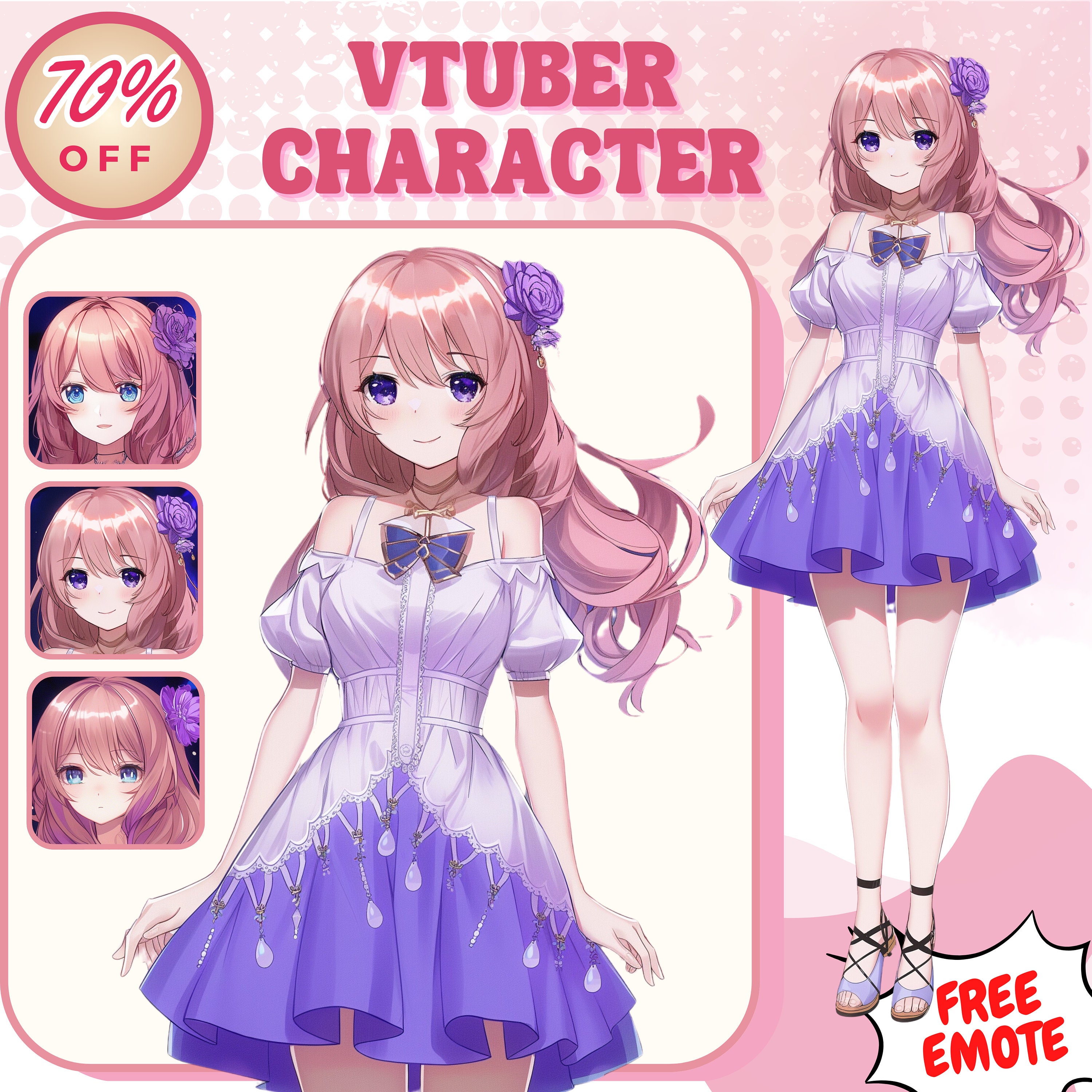 Custom LIVE2D Vtuber Model Vtuber Commission Vtuber Design Vtuber Live2d Commission Live2d Model ...