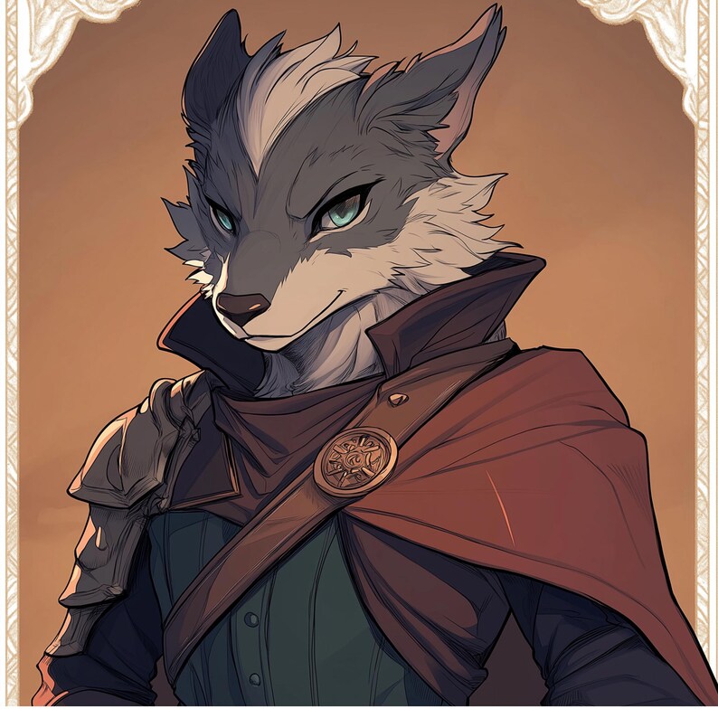 Custom DND Furry Character Art: Anime Style Commission - Etsy