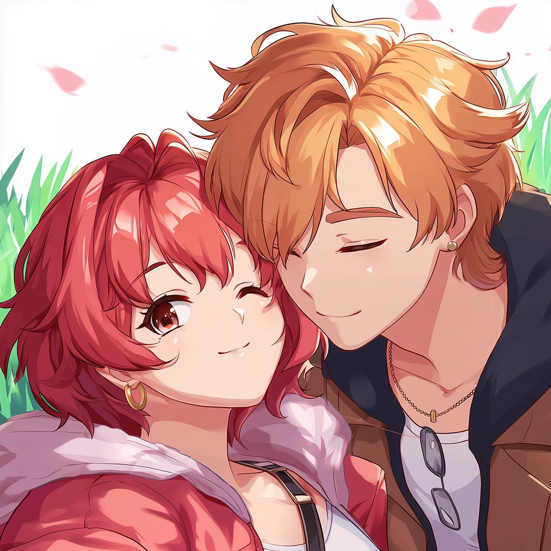 Custom Anime Couple PFP / Anime Style Portrait / Custom Couples Gift ...