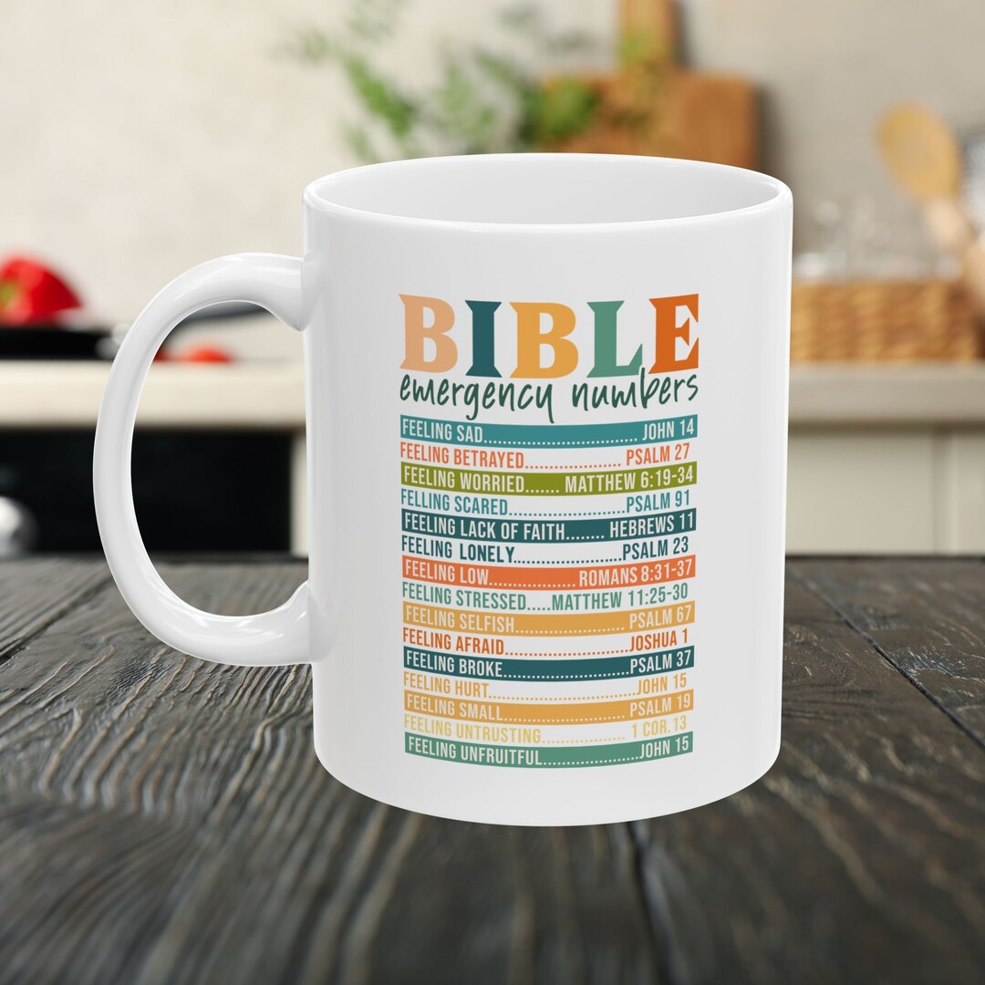 Bible Verse Religious Cup Scripture Gift Verse of the Day Inspirational ...