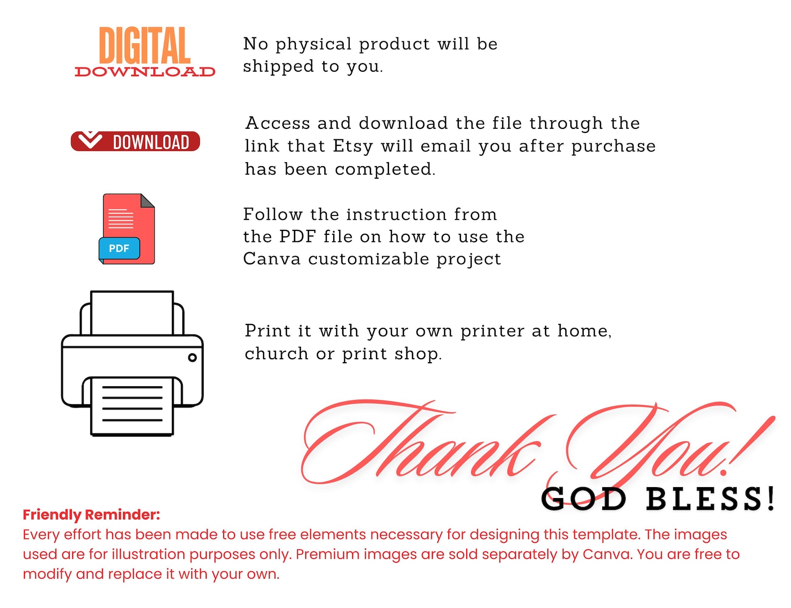 Trifold Church Sunday Worship Service Program | Canva Editable Template ...