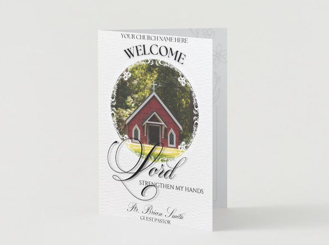 Church Service Program Template: 12-page Bifold (canva Editable, US ...