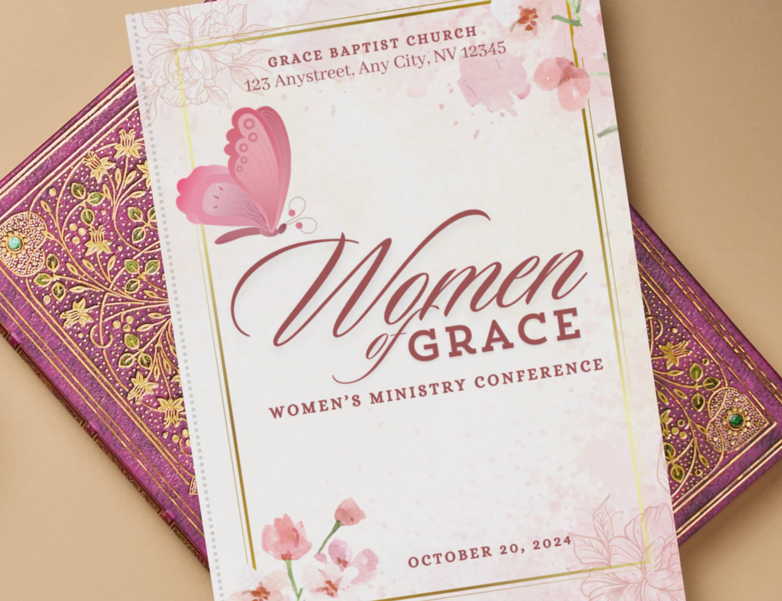 Church Women's Ministry Program Template: Customizable Bulletin (US ...