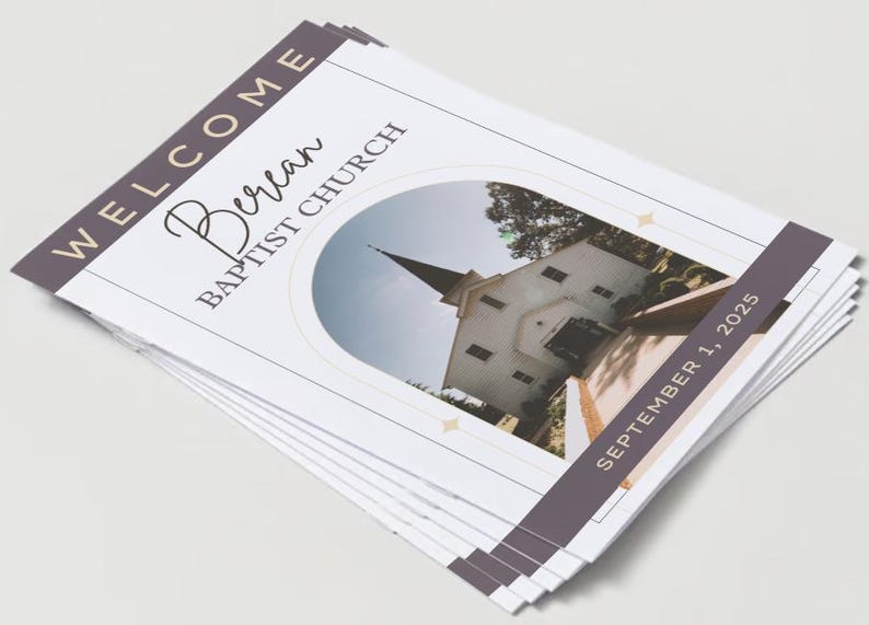 8 Pages Church Weekly Service Template | Bulletin | Event Handout ...