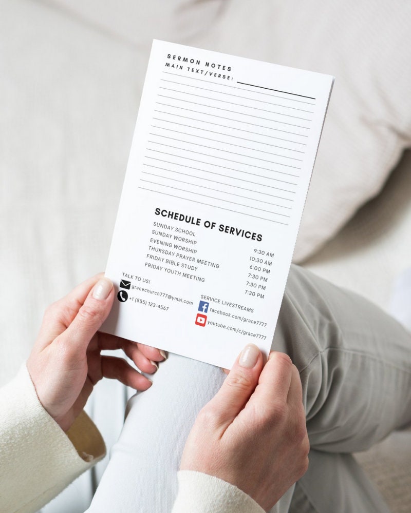 Church Program Template: Weekly Service Bulletin, US Letter (canva ...