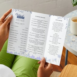 Customizable Church Program Template: US Letter Tri-fold (canva) - Etsy