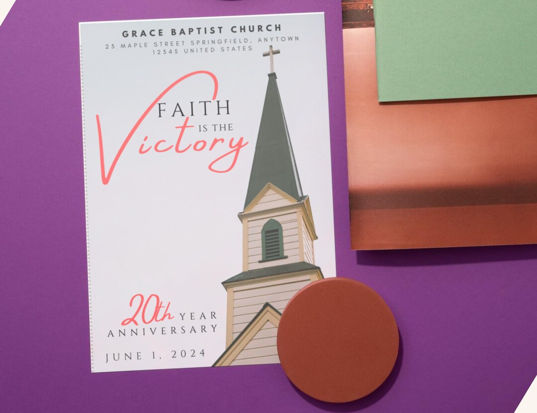 12 Pages Faith is the Victory Church Anniversary Weekly Program ...