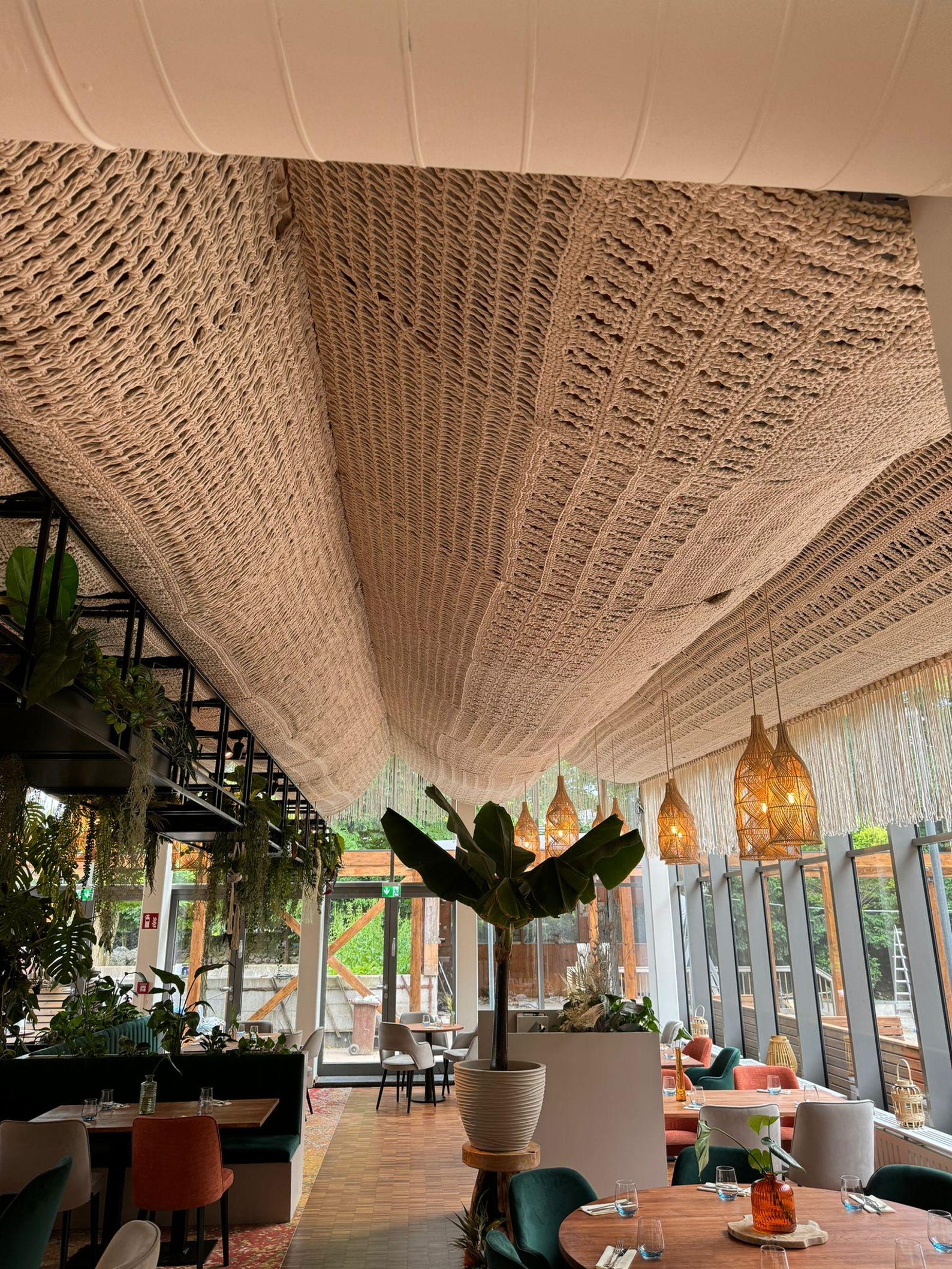Handmade Boho Style Macrame Roof Ceiling Baldachin - Canopy for Patio ...