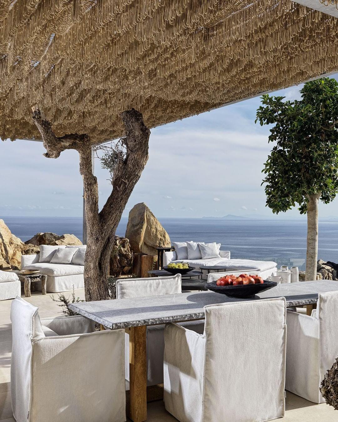 Handknitted Boho Style Macrame Cover With Grass Effect and Fringes ...