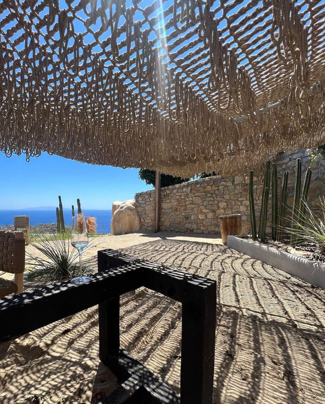 Handknitted Boho Style Macrame Cover With Grass Effect and Fringes ...