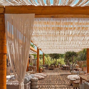Boho Style Rope Covers - Shade Canopy for Patio , Backyard, Pergola ...