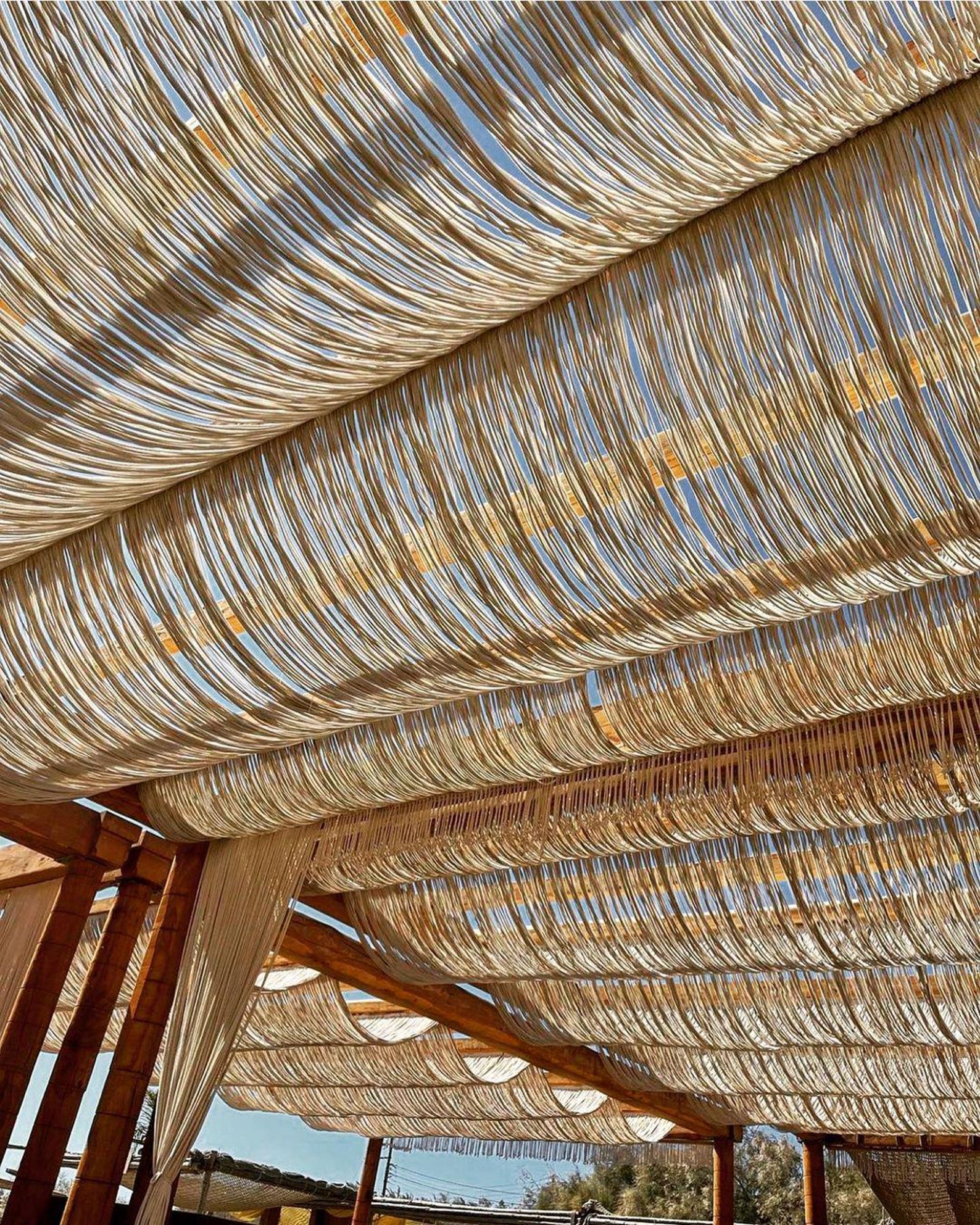 Boho Style Rope Covers - Shade Canopy for Patio , Backyard, Pergola ...