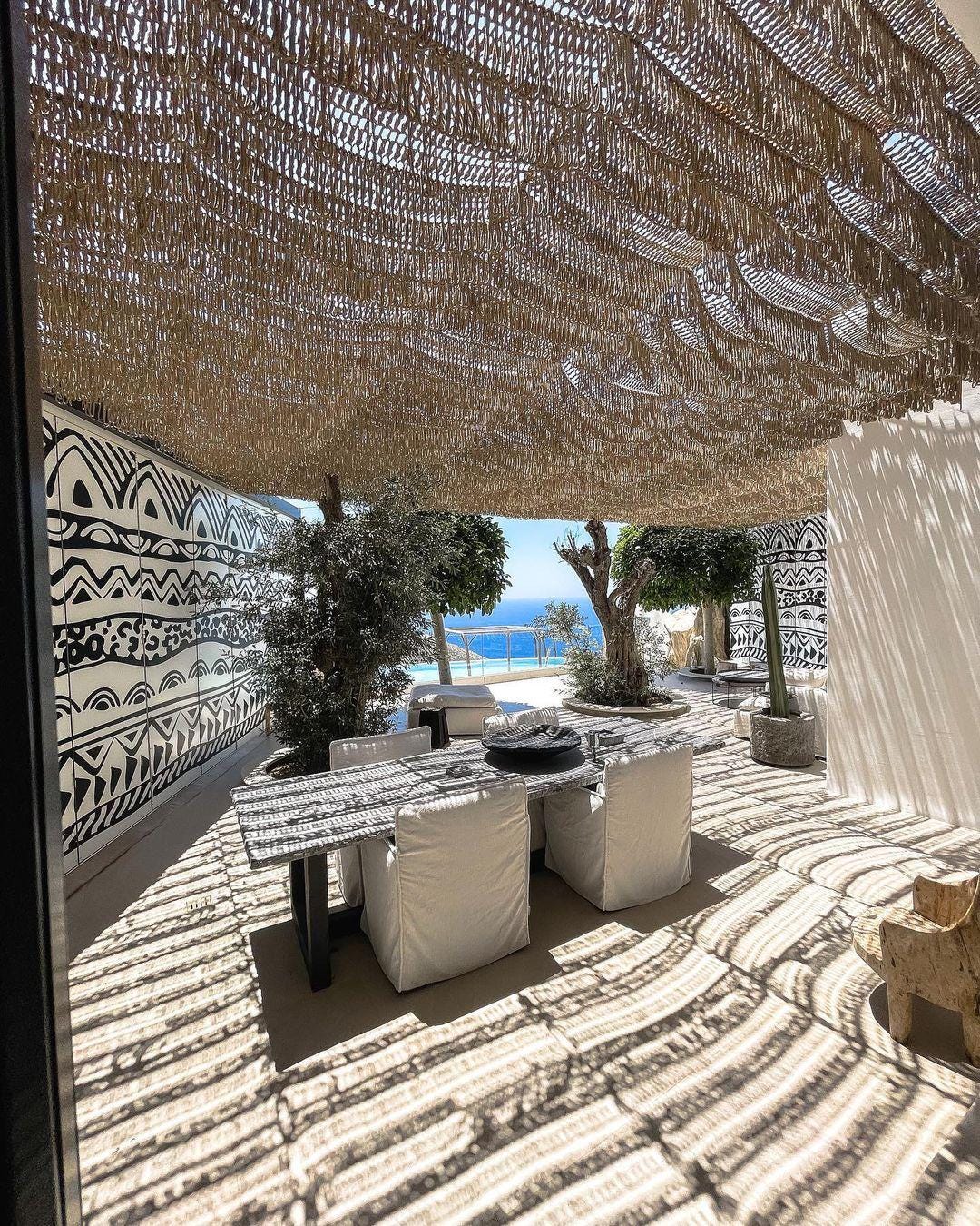 Handknitted Boho Style Macrame Cover With Grass Effect and Fringes ...