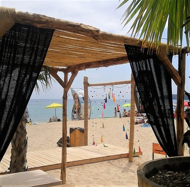 Boho Style Macrame Cover With Fringe Shade Canopy for Patio , Backyard ...