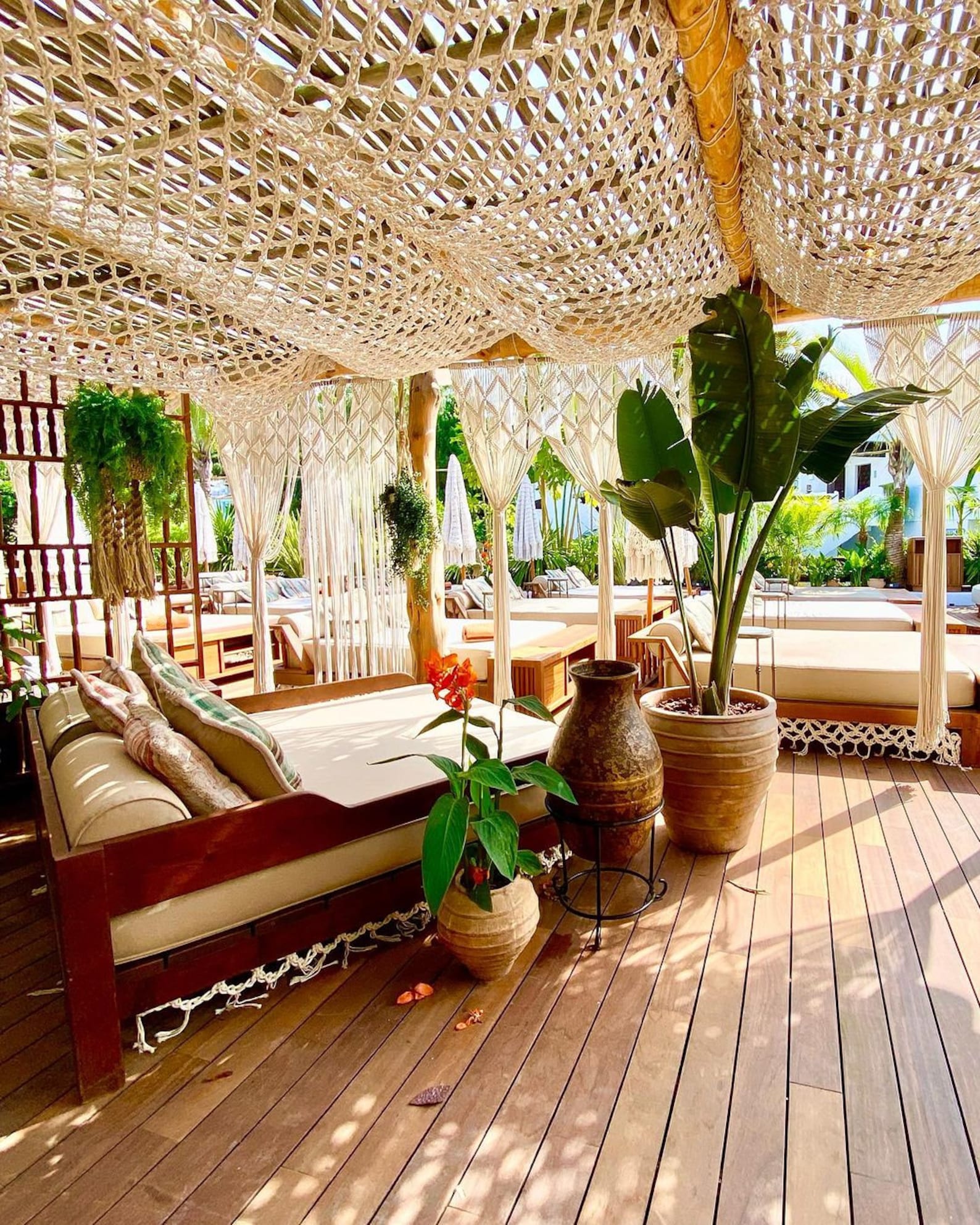 Handmade Boho Style Macrame Roof Ceiling Cover Shade Canopy for Patio ...