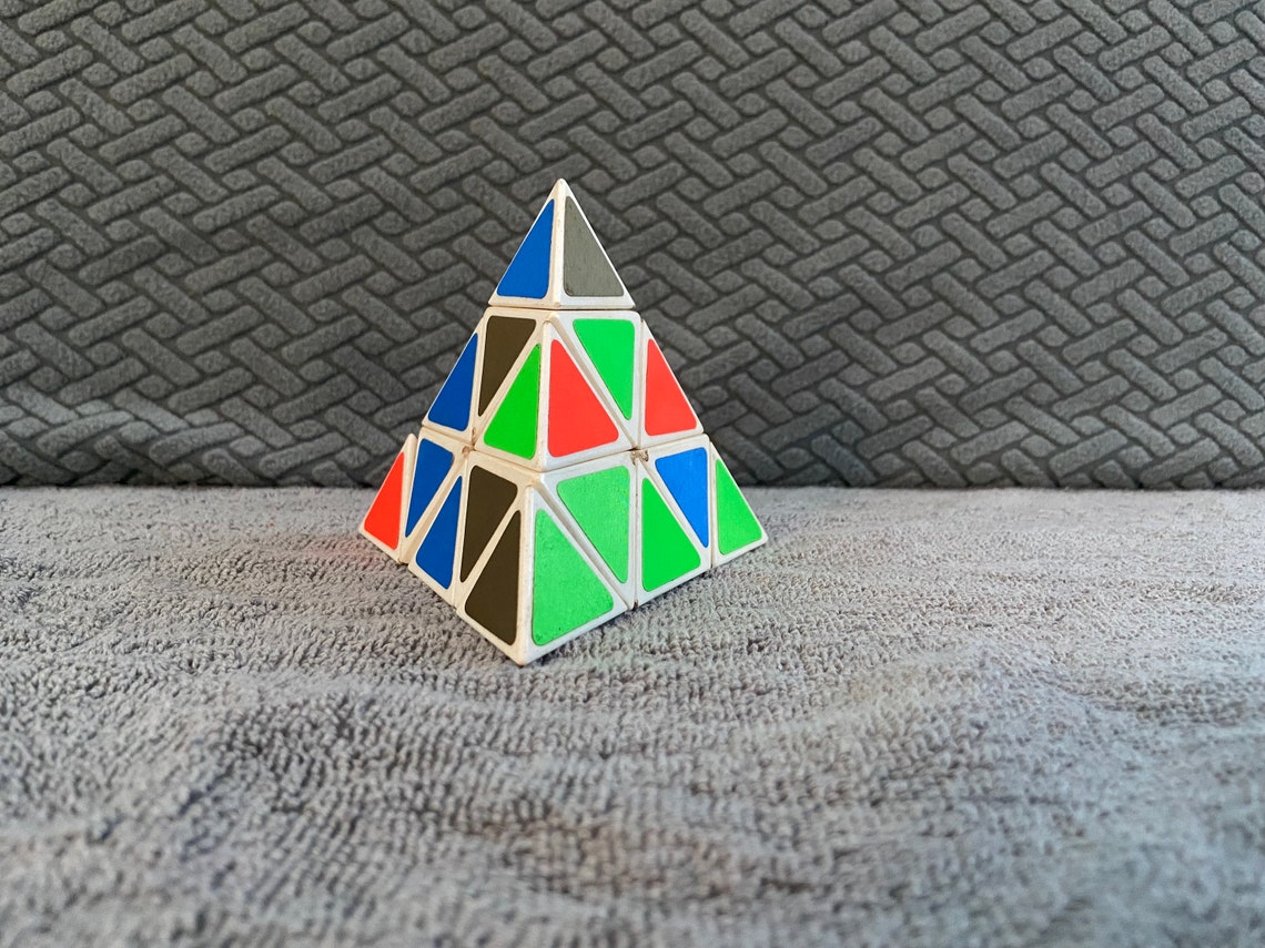 RUBIX Vintage Toy 3x3x3 PYRAMIX by Tony 80s Magic Puzzle Triangle Game ...
