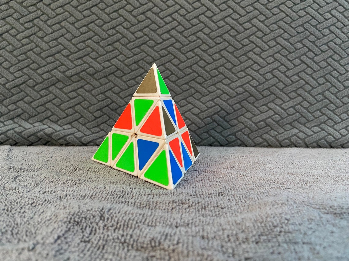 RUBIX Vintage Toy 3x3x3 PYRAMIX by Tony 80s Magic Puzzle Triangle Game ...