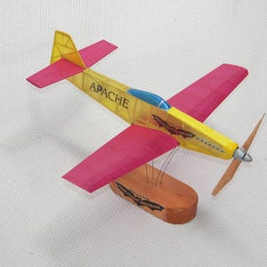 Apache, Rubber Powered Free Flight Aerobatic Flying Model Kit. From ...