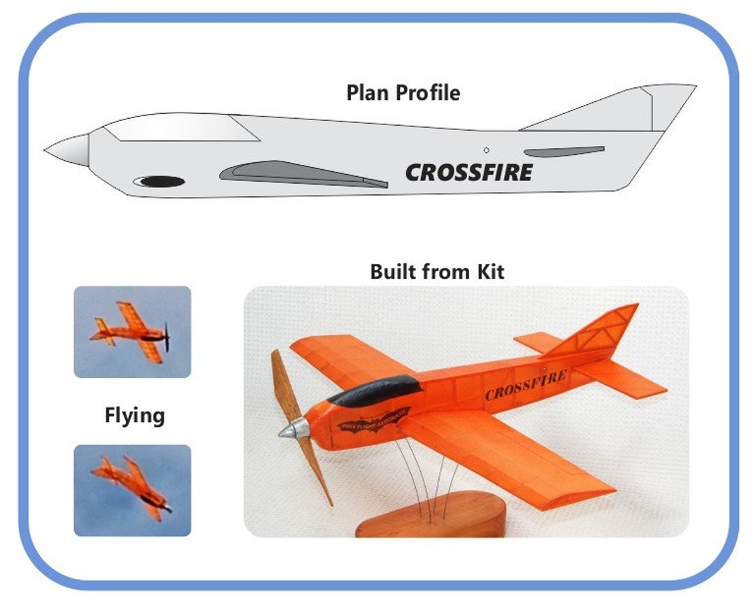 Crossfire, Free Flight Aerobatic Flying Model Kit. - Etsy