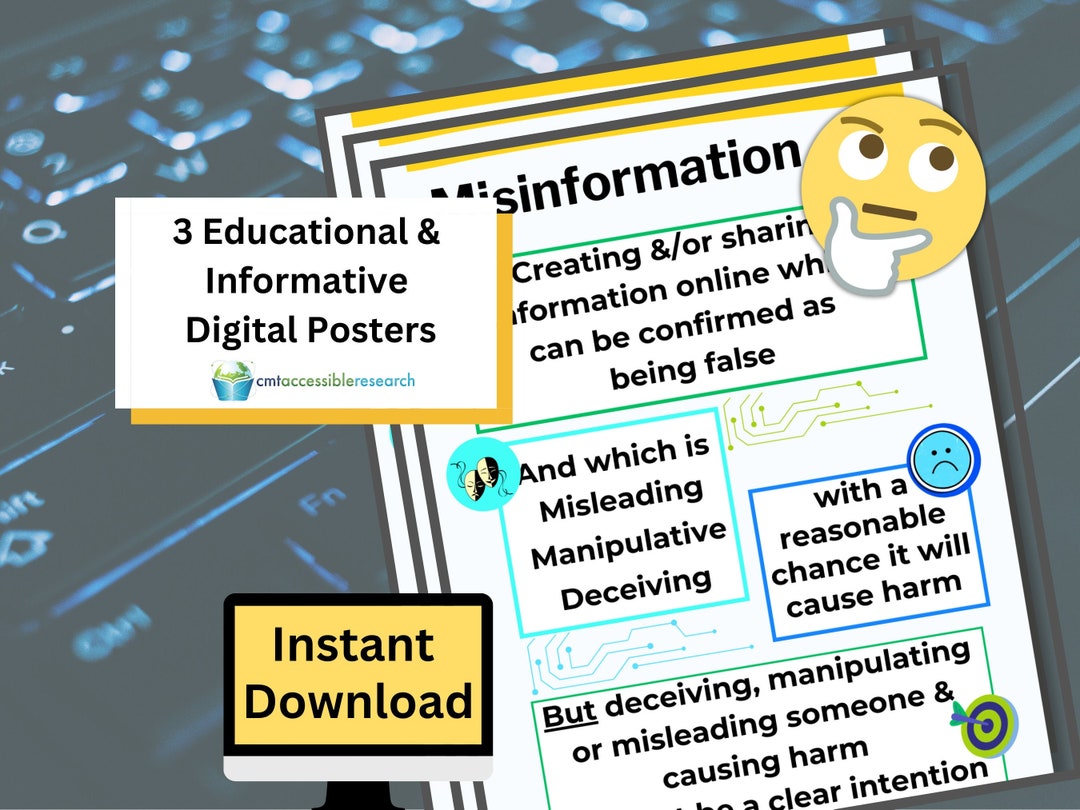 Learn About Mis & Dis Information. Educational Posters for Middle, High ...