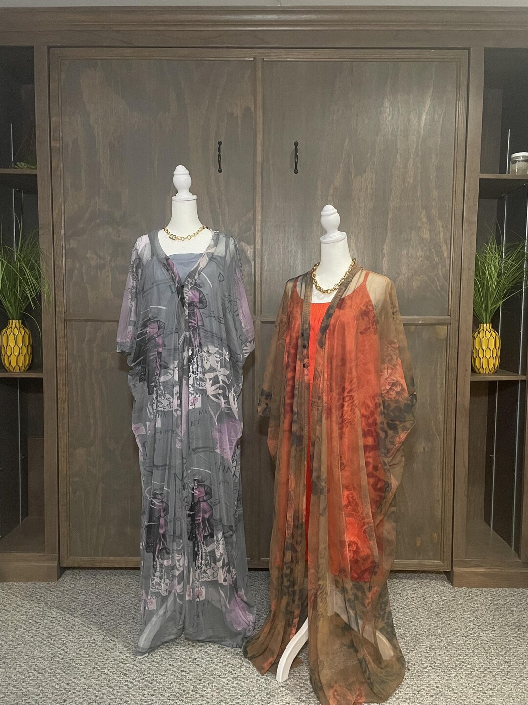 Sheer Robes: Long, Sheer, Elegant Robes in 2 Unique Prints - Etsy