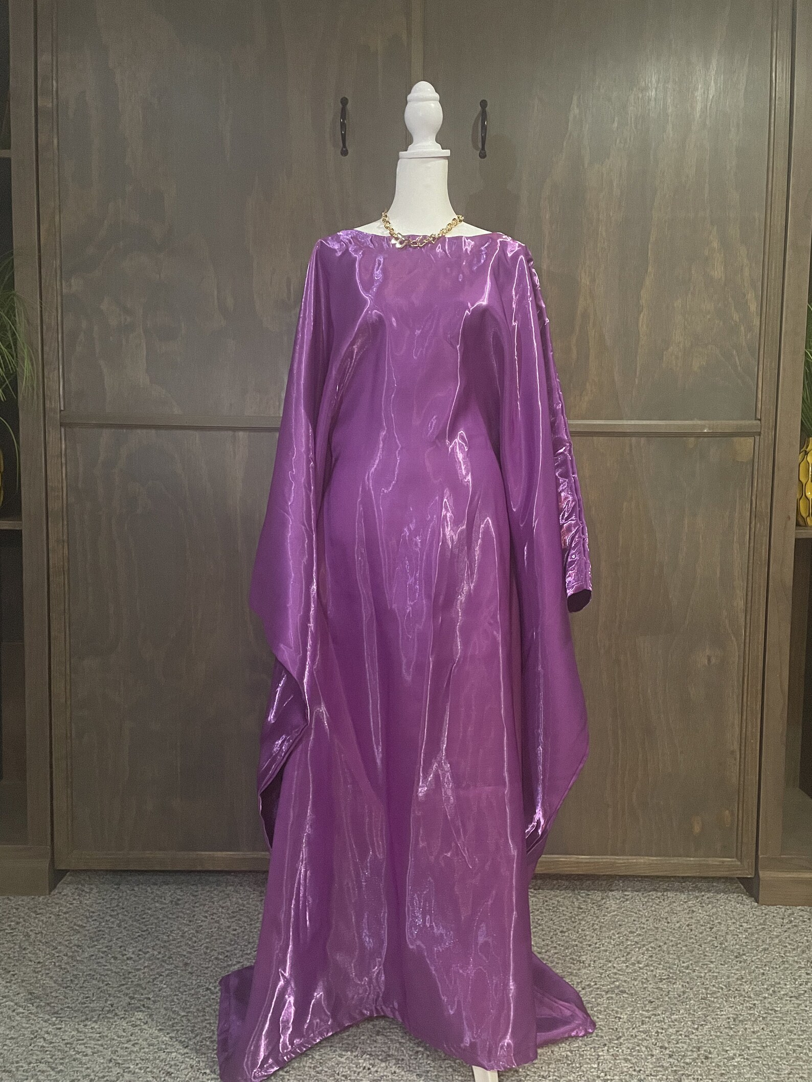 Lavender Milkado Maxi Caftan Dress Loose-fitting Resort Style Dress ...