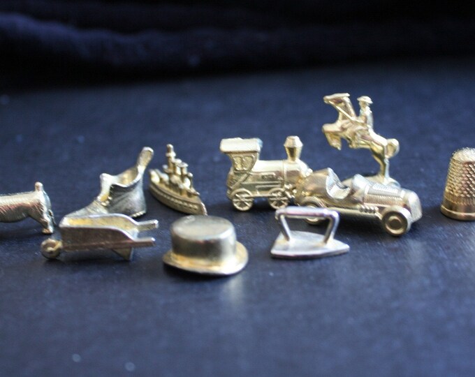Monopoly Game Tokens - Gold Game Pieces - Etsy