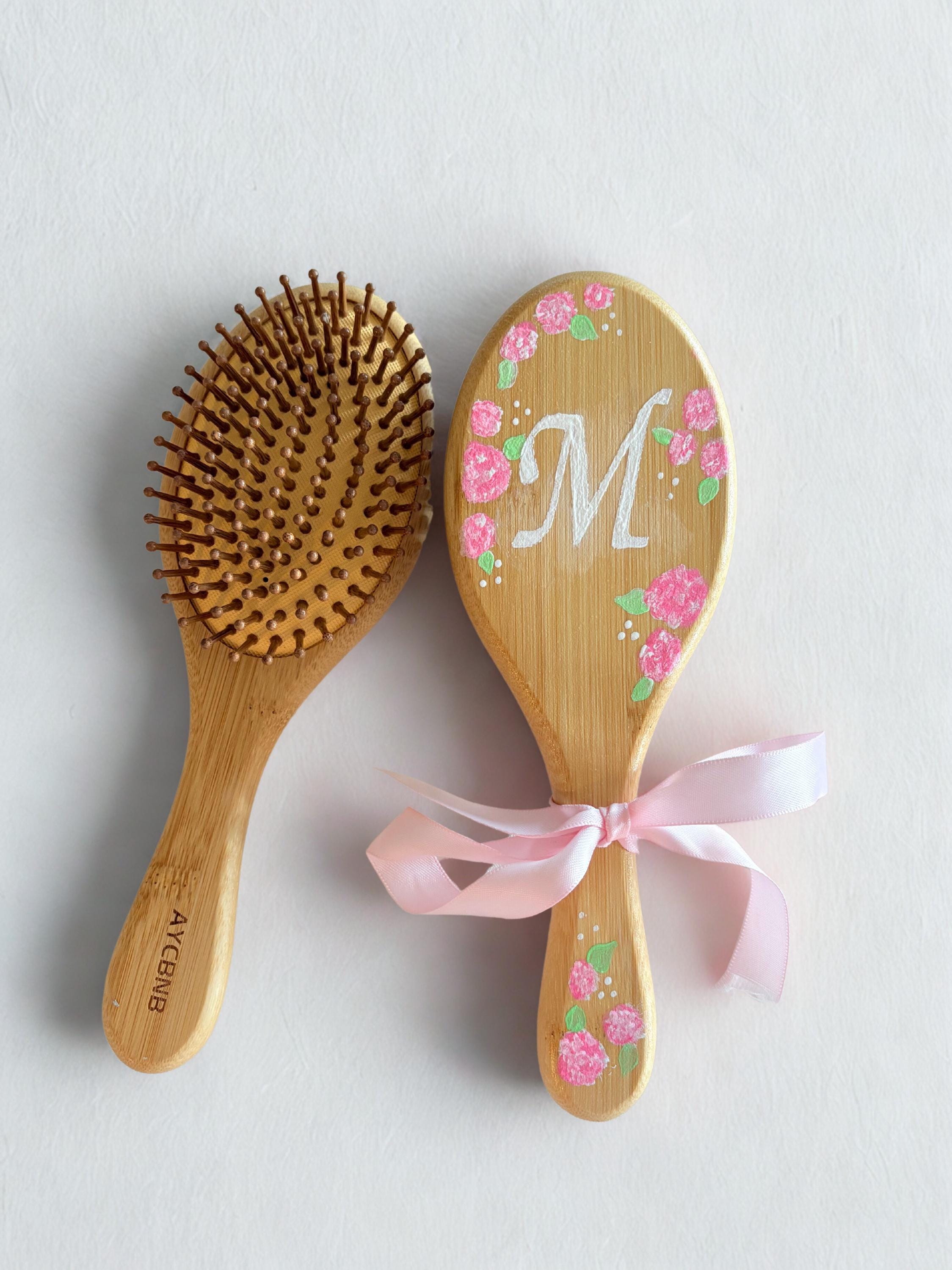 Personalized Hand-painted Hair Brush/bridesmaid Gift/coquette Aesthetic ...