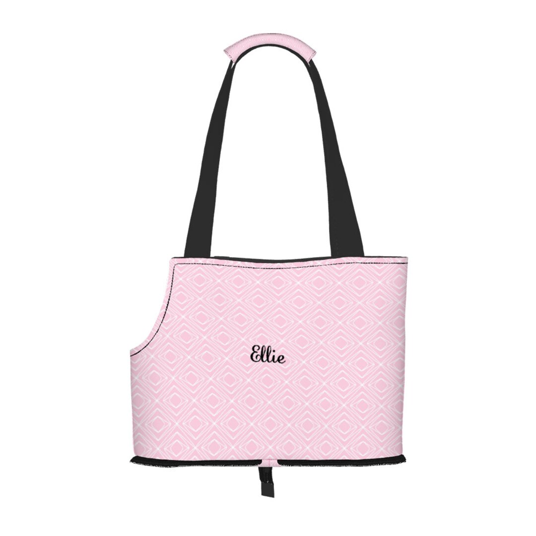 Custom Pet Tote Bag Pink Dog Carrier Custom Pet Tote Purse Cute Dog ...