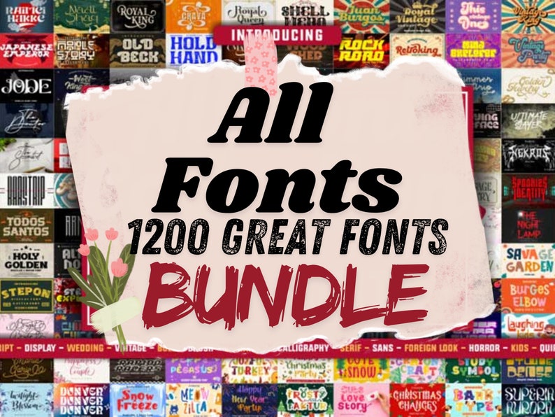 Mega Typeface Bundle - 1200 World's Most Popular Fonts With 488 ...