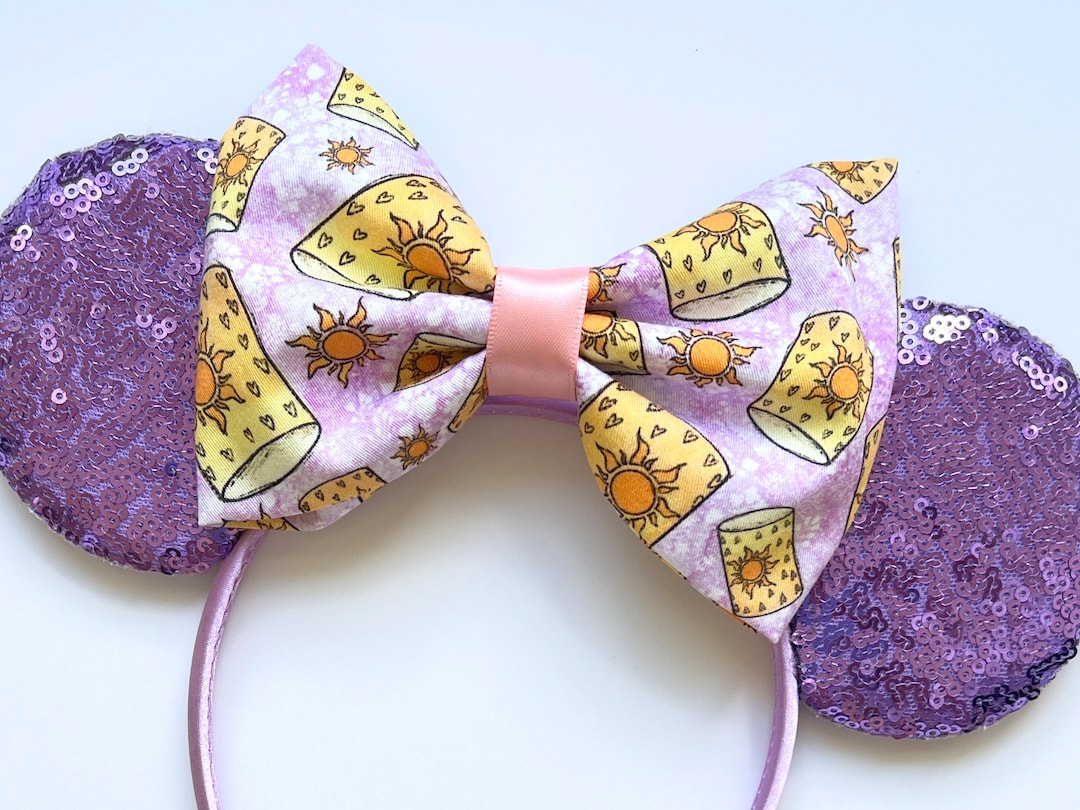 Rapunzel Tangled Mickey Mouse Ears With a Handmade Bow Minnie Ears for ...