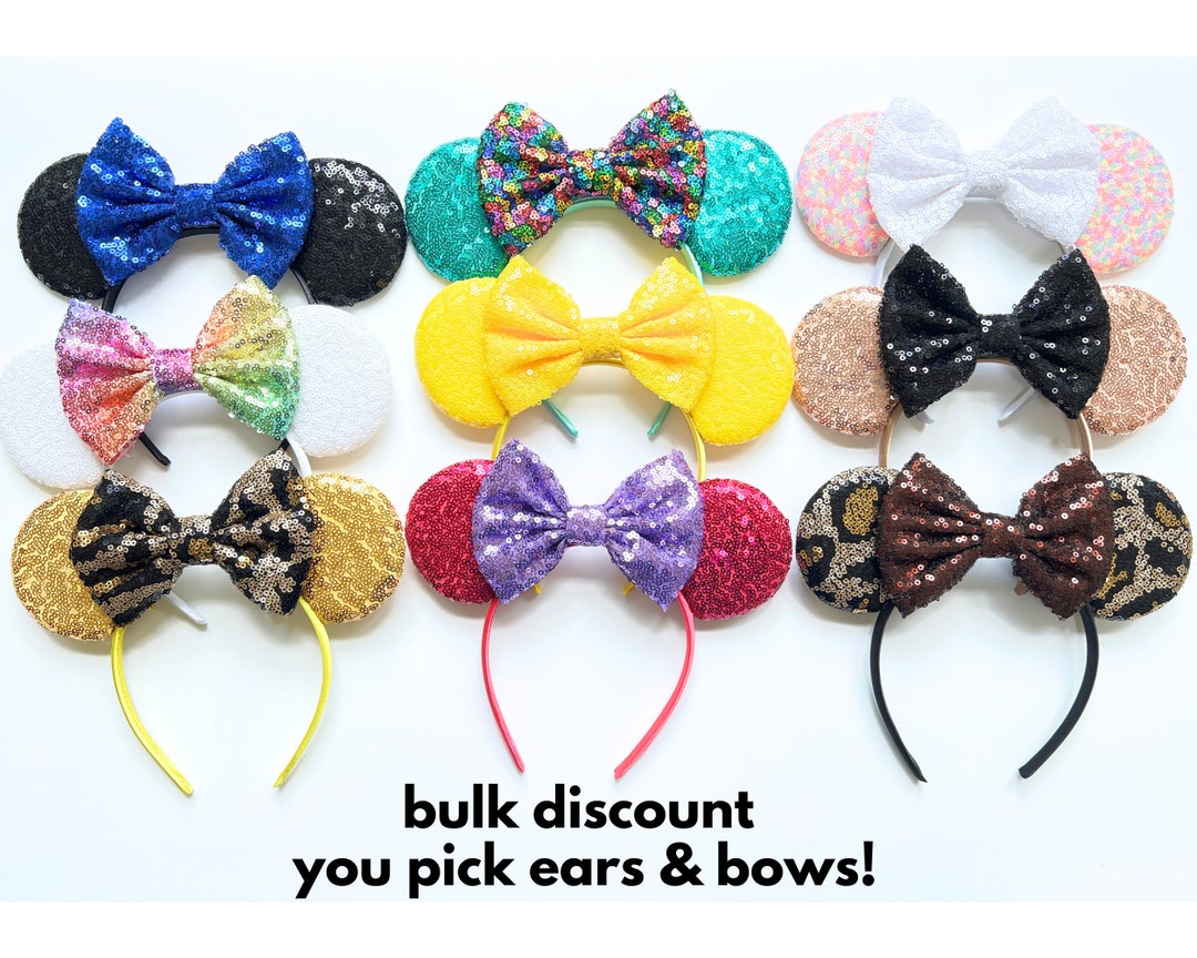 Bulk Family Group Order, Choose Your Ear Bow Color, Minnie Ears, Mickey ...