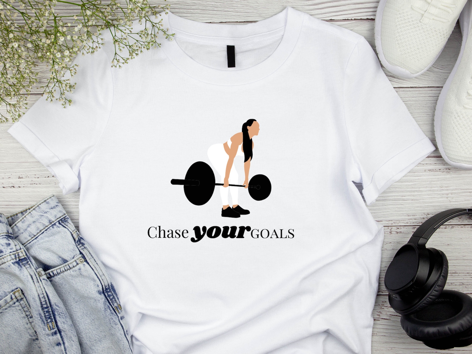 Chase Your Goals Printable Art Home Poster Gym Quotes Instant Digital ...