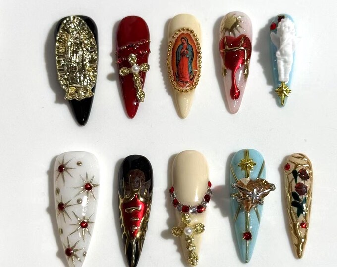 FAYE | Fairycore Aesthetic Press on Nails | Jade Aurora Nails | Lily ...