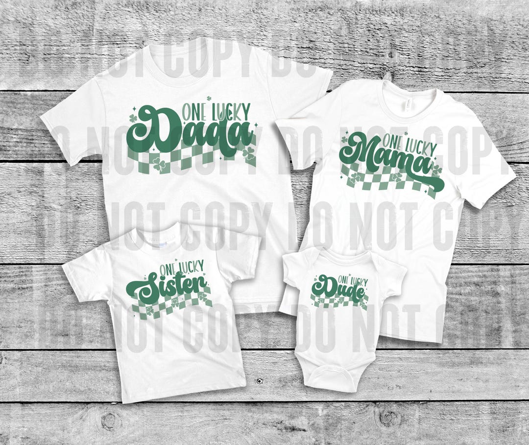 One Lucky Family PNG, St Patricks Day - Etsy